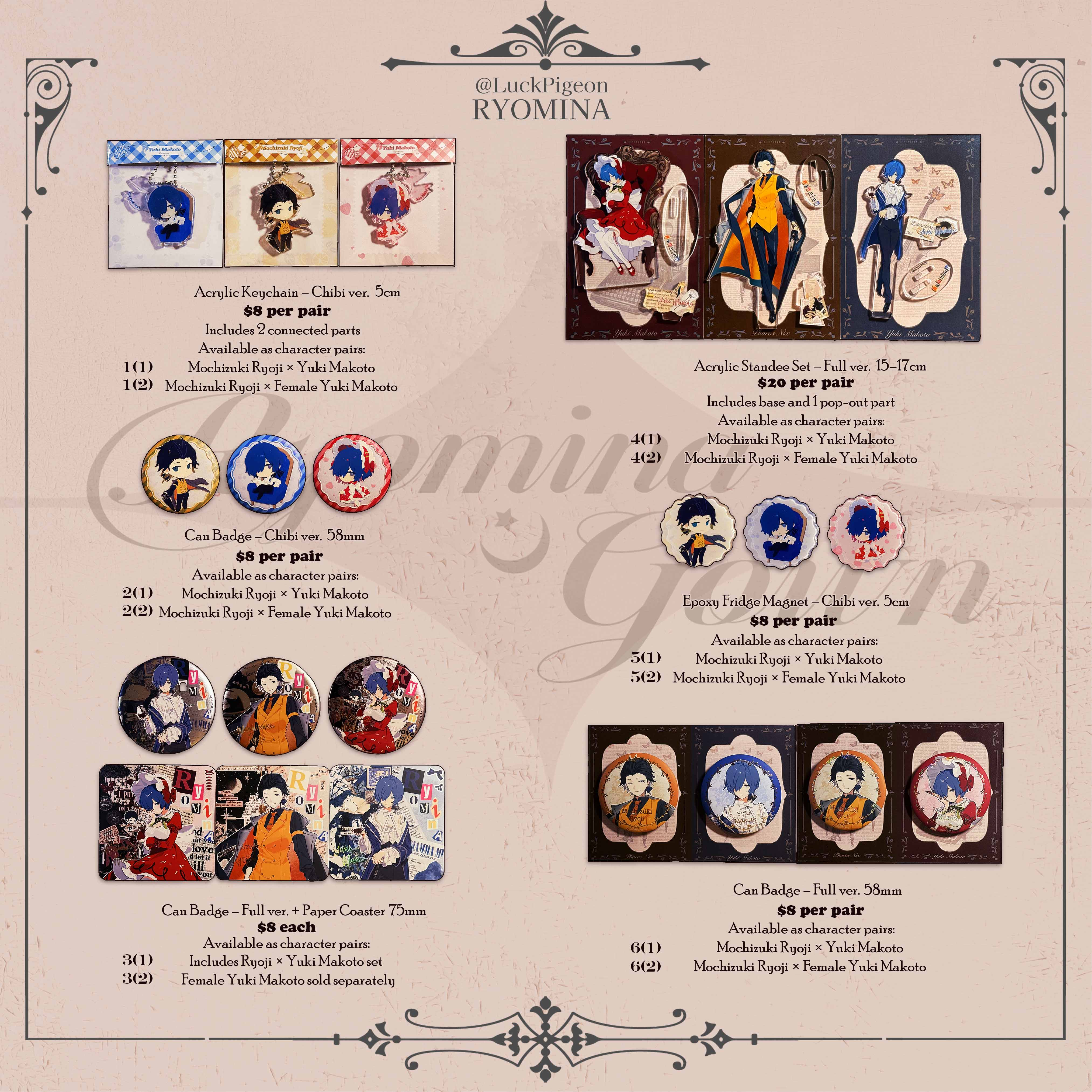 Ryomina Acrylics&Badge Collection – UniSeika